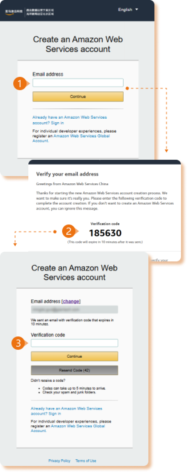 Amazon Web Services China Account Registration Instruction